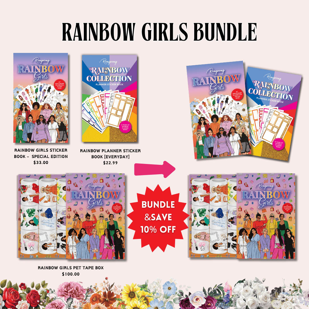 Rainbow Girls Bundle | Planner Stickers for Adults | Shop Rongrong