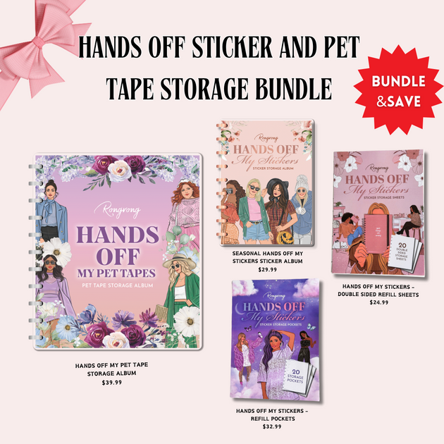 Hands Off Sticker and PET Tape Storage Bundle | Sticker Storage