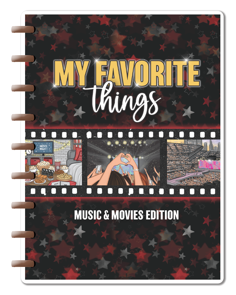 My Favorite Things Music & Movies Bundle | Journal, Stickers & PET Washi