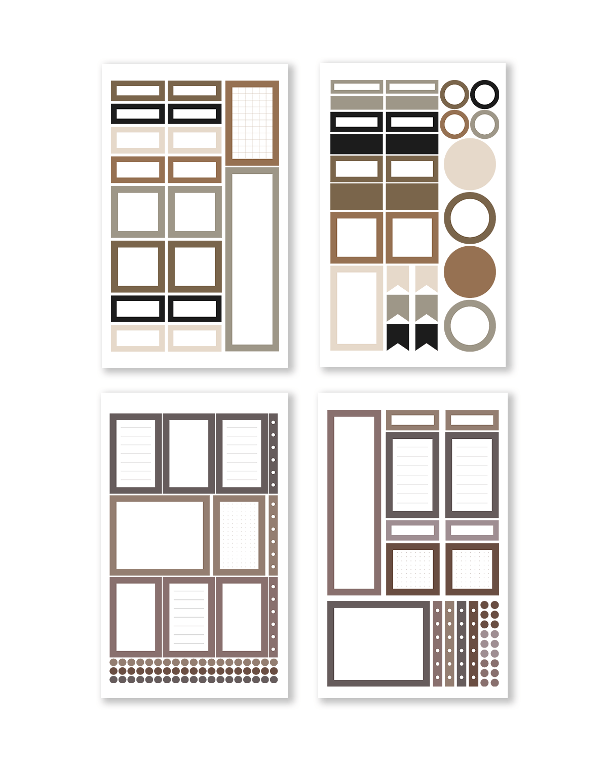 Neutral Palette Box Sticker Book | Decorative Stickers | Shop Rongrong