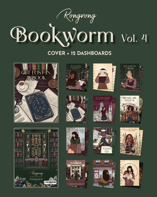 Disc-bound Bookworm Planner Cover + 12-Month Dashboards with Tabs
