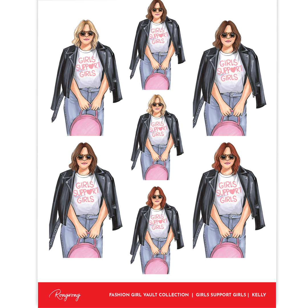 Girl Support Girls (Kelly) Planner Sticker Sheet | Rongrong Vault ...