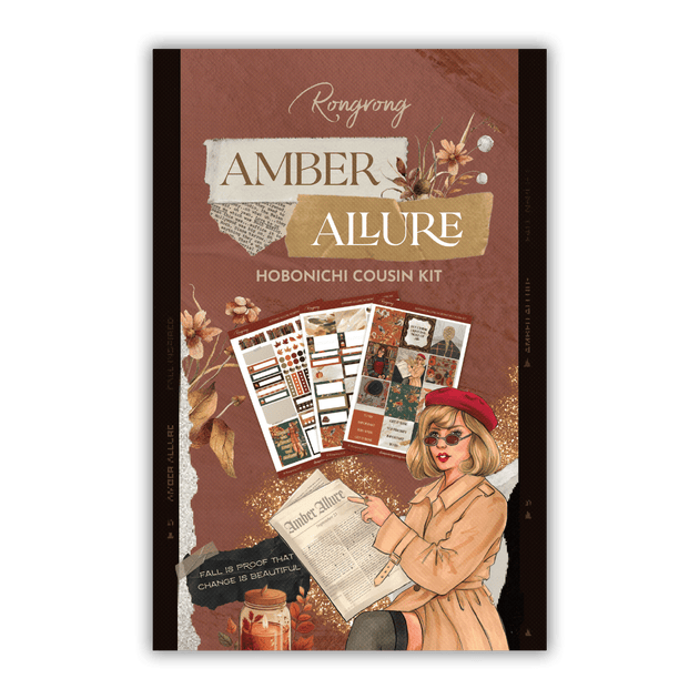 Hobonichi Amber Allure Sticker Kit | Decorative Stickers | Shop Rongrong