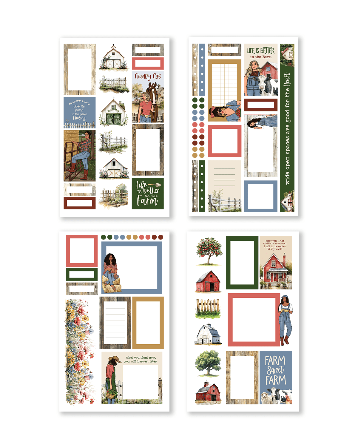 Country Charm Sticker Book – Rustic Country Life Stickers for Planners ...
