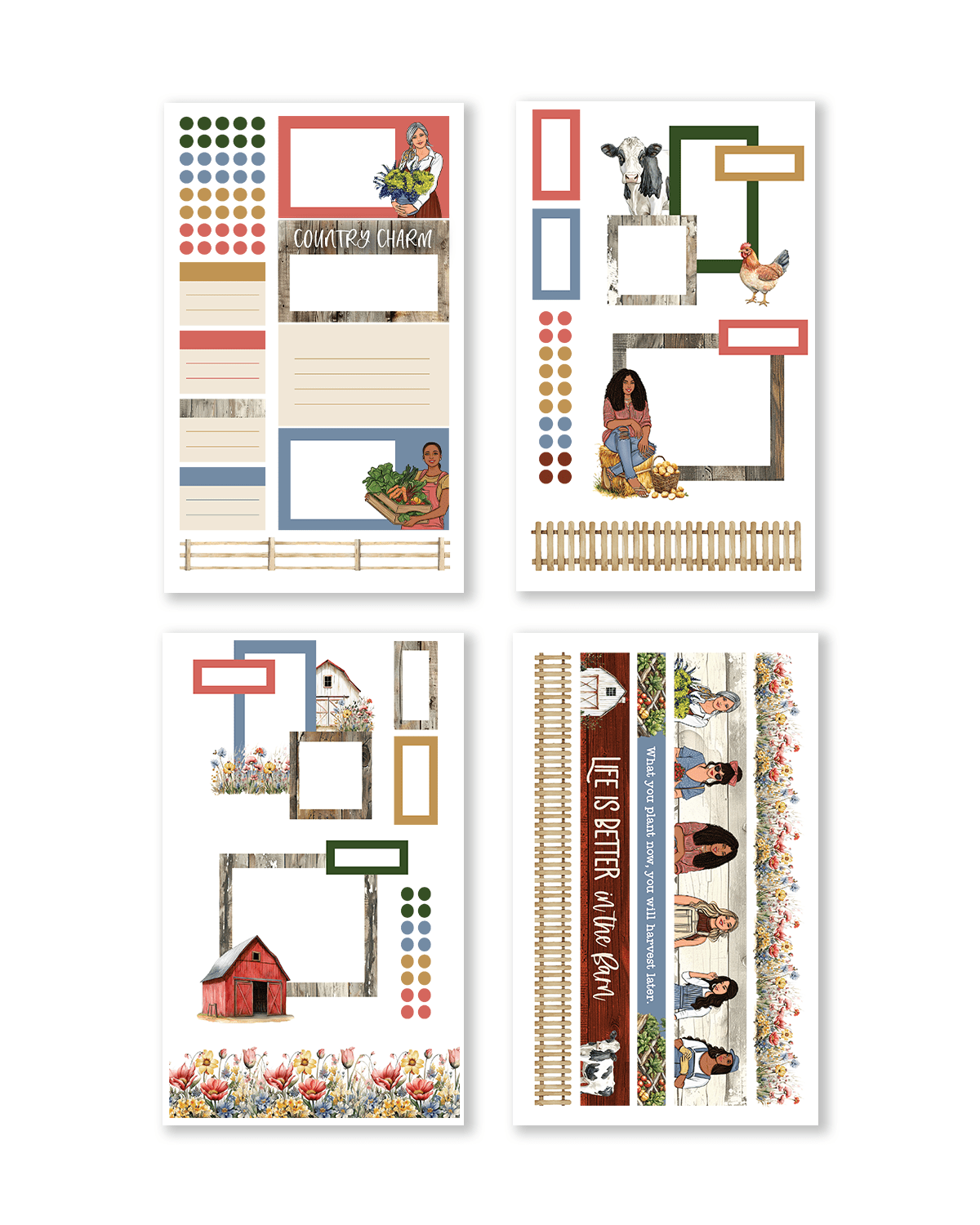 Country Charm Sticker Book – Rustic Country Life Stickers for Planners ...