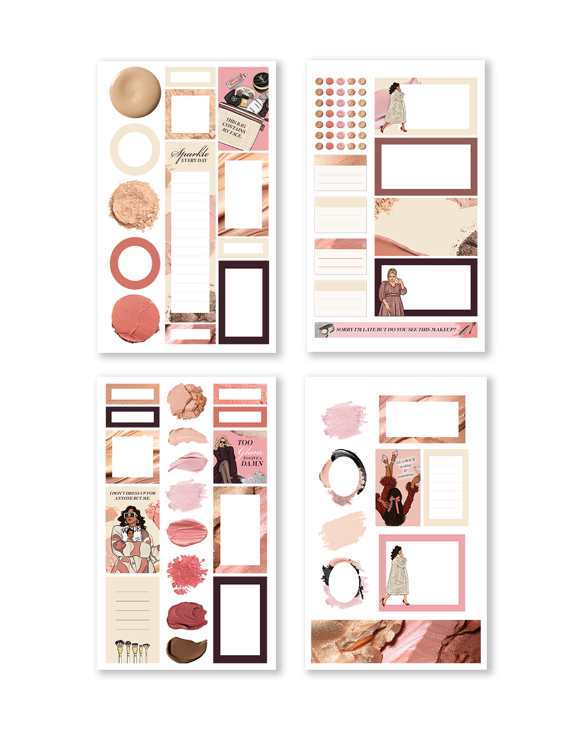 Glam Babe Sticker Book | Adult Stickers | Planner Stickers - Shop Rongrong