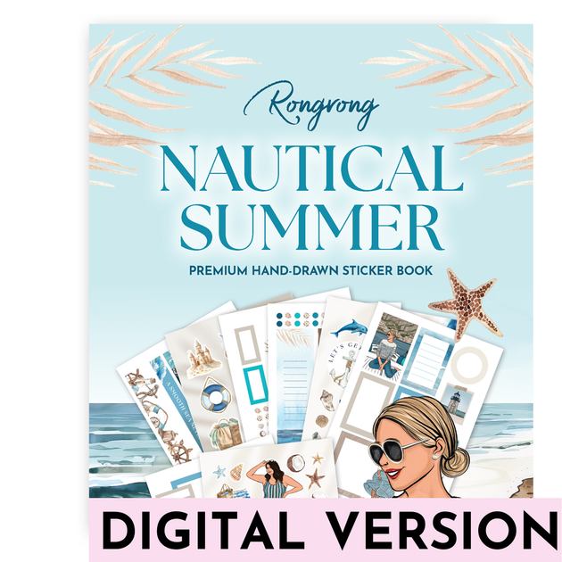 Nautical Summer Digital Sticker Book | Summer Stickers for Digital Planners