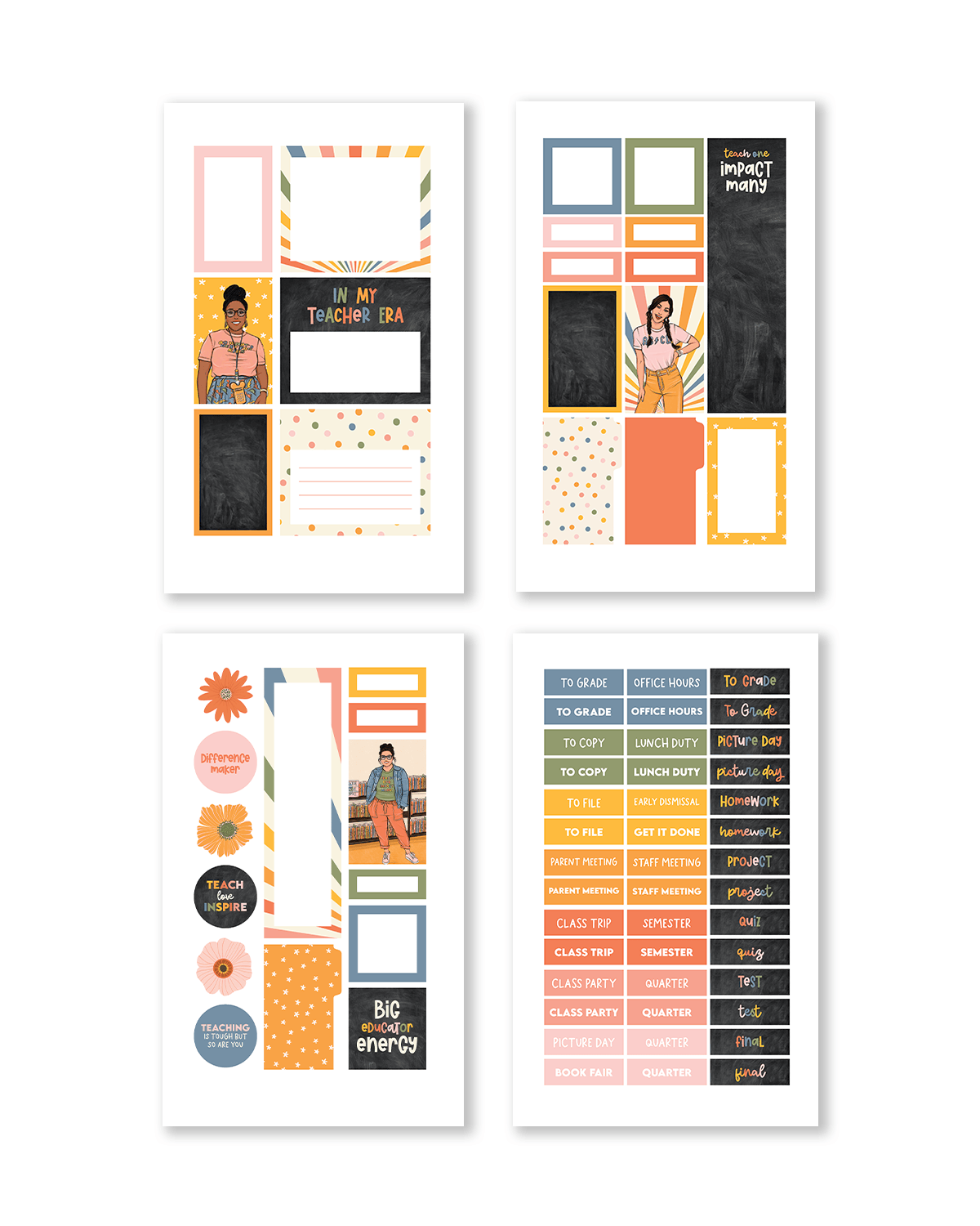 Teacher Vol. 2 Sticker Book | Digital DOWNLOAD | Shop Rongrong