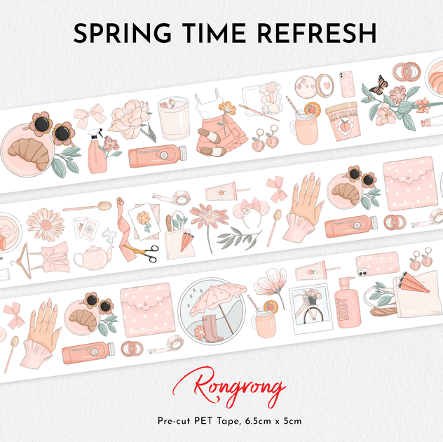 Spring Time Refresh PET Tape – Spring-Themed Stickers for Planners ...