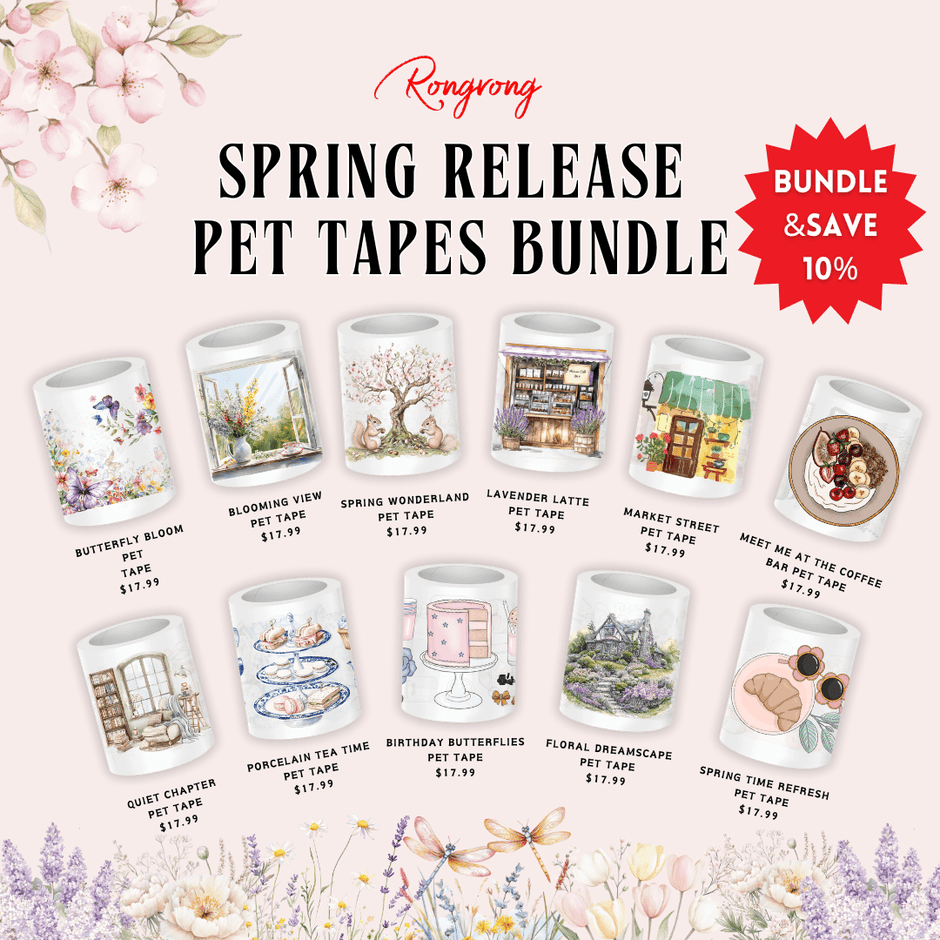 Shop Rongrong | Planner Stickers | Pre-Cut PET Tapes | Book Journals