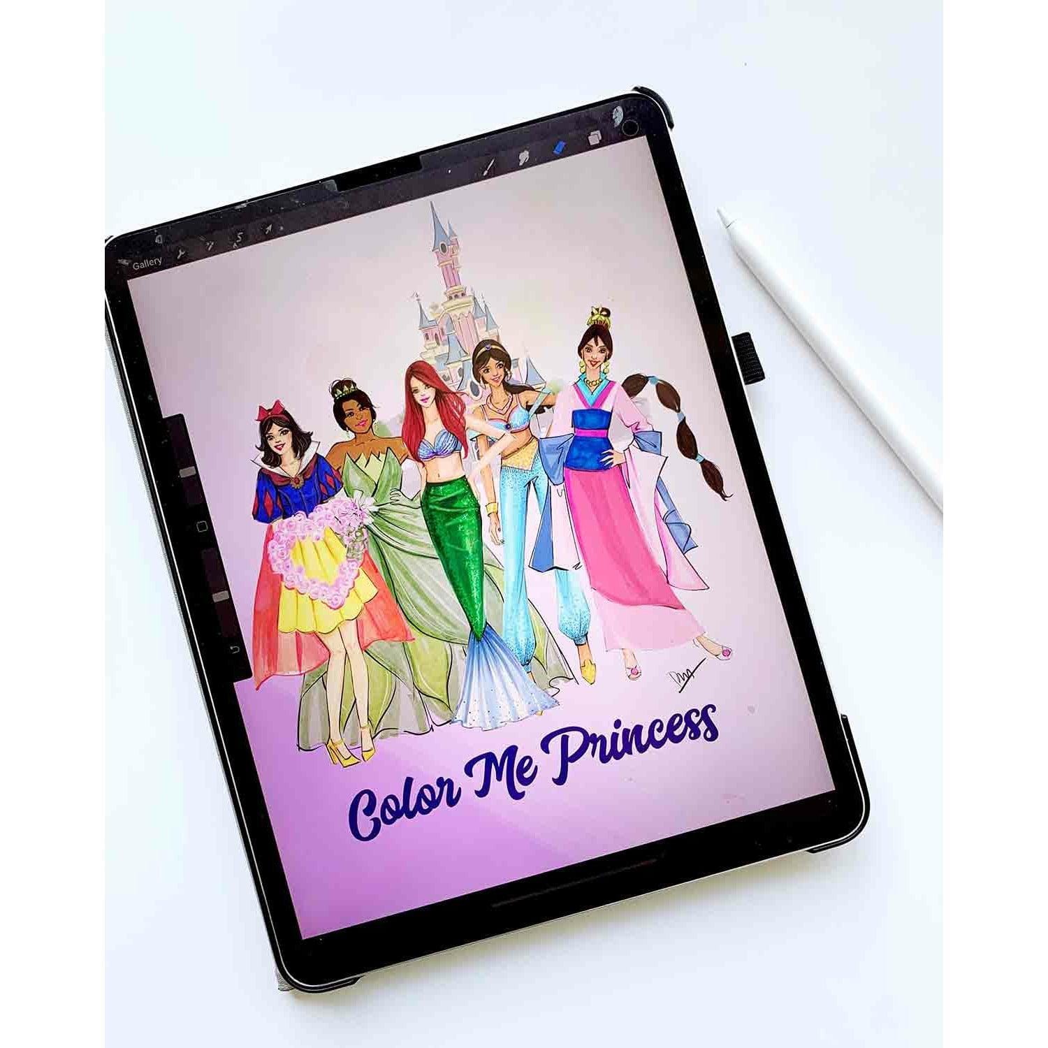 Princess Coloring Book -Download (Adult/Kids Coloring Book)