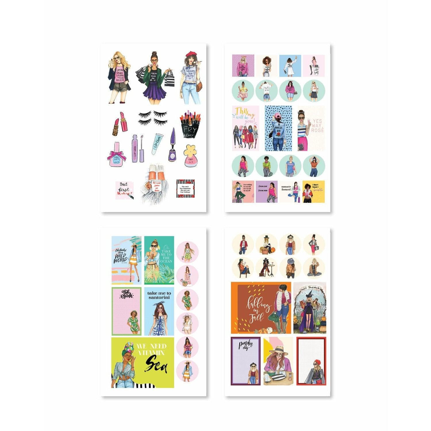 Fashionista Girls Sticker Book | Shop Rongrong | Cute Sticker Packs