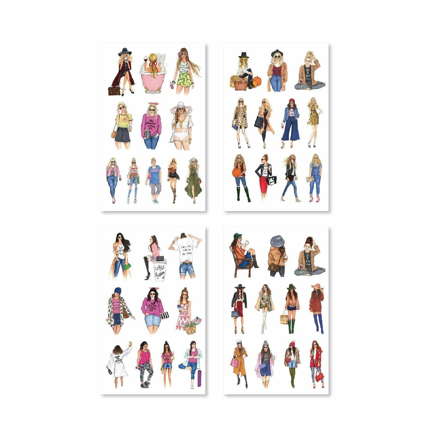 Fashionista Girls Sticker Book | Shop Rongrong | Cute Sticker Packs