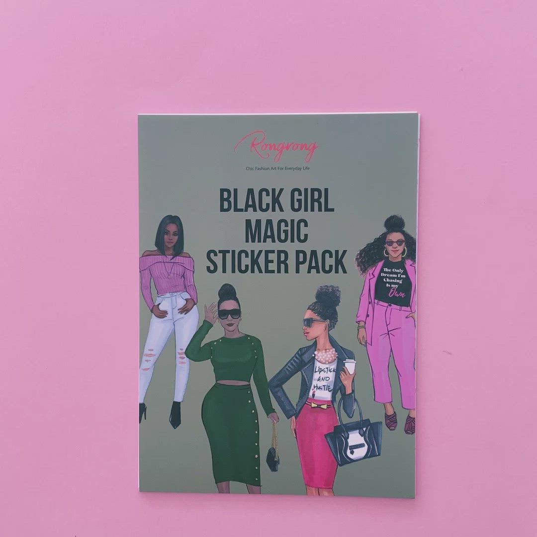Rongrong Black Girl Magic Stickers Pack | Black Girl Stickers | Shop ...